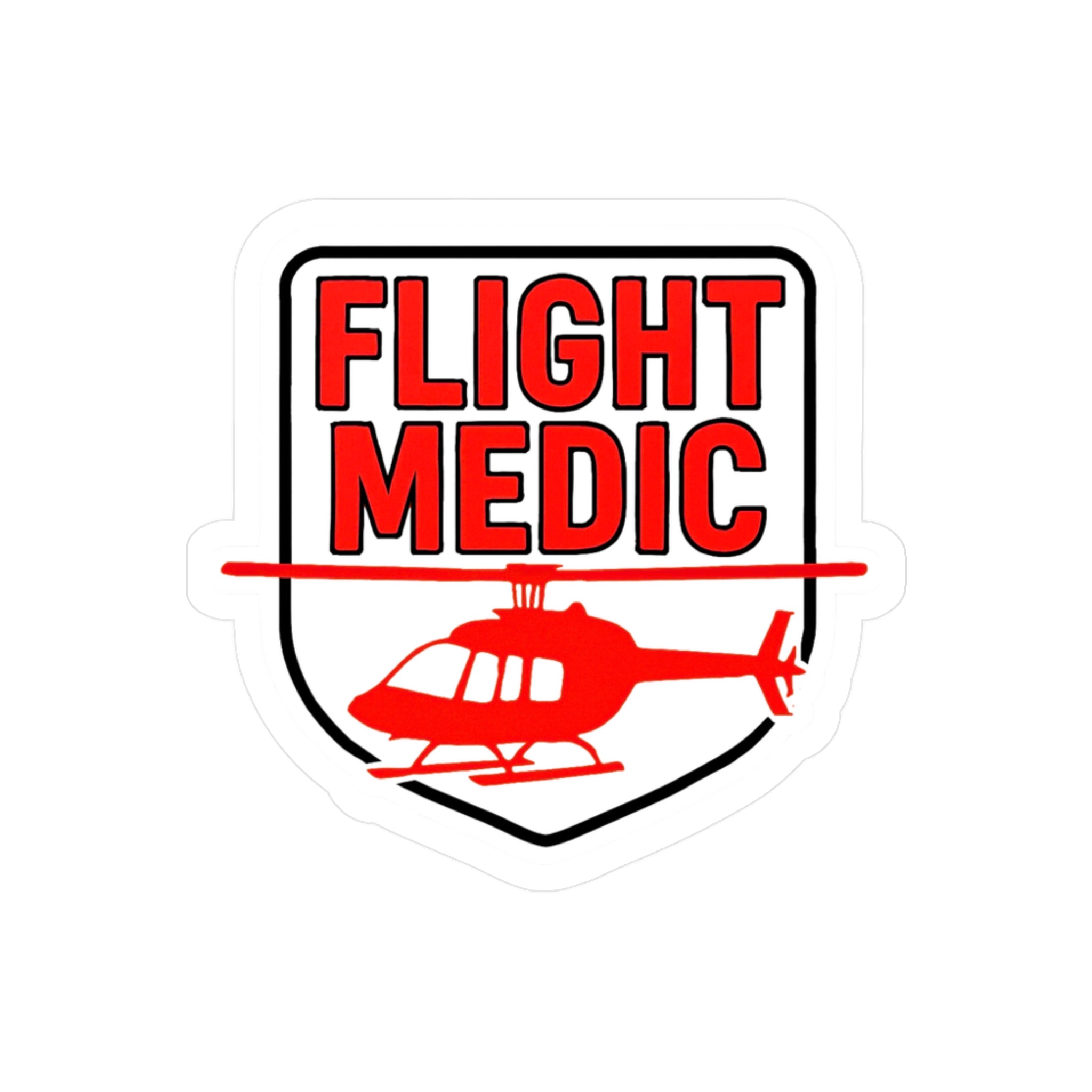 Red Flight Medic Sticker | EMS Vinyl Decal – Rotor Wash & Wear